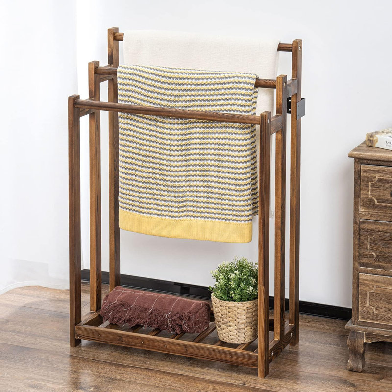 Wooden towel storage store